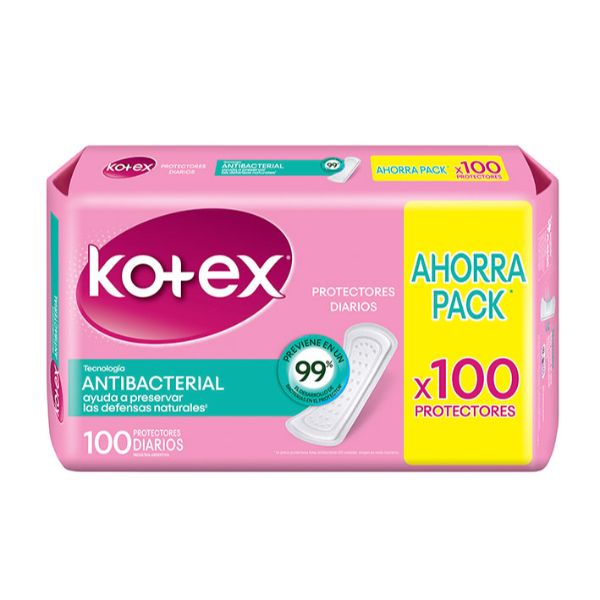 PROTECTOR DIARIO KOTEX ANTIBACTERIAL X 100 UN. | Super MaMi