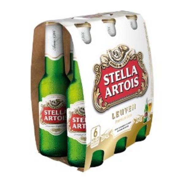 CERVEZA STELLA ARTOIS BOTELLA NO RETORNABLE X 330 CC. PACK X 6 UN ...