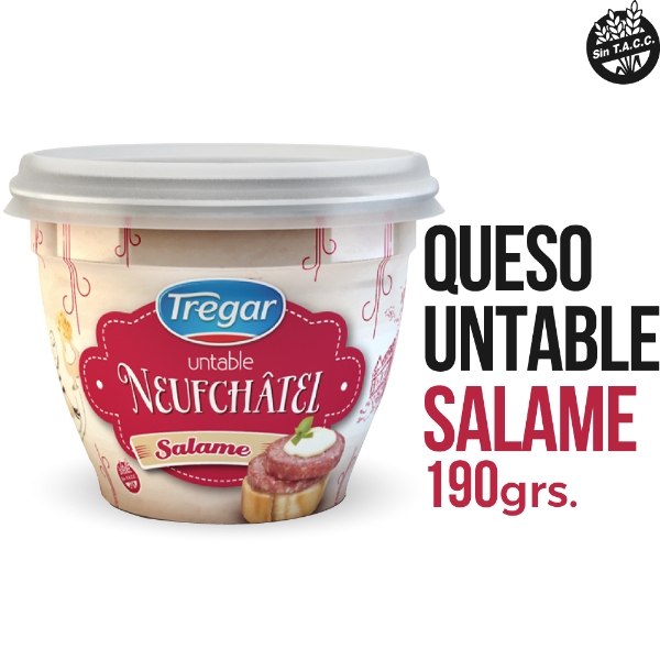 QUESO UNTABLE TREGAR NEUFCHATEL SALAME X 190 GR. | Super MaMi