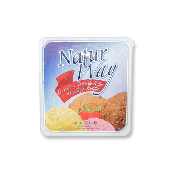 HELADO ICE CREAM NATUR WAY BALDE X 3 LT. | Super MaMi