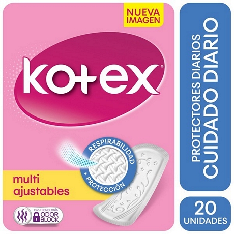 PROTECTOR DIARIO KOTEX MULTIFORMA X 20 UN. | Super MaMi