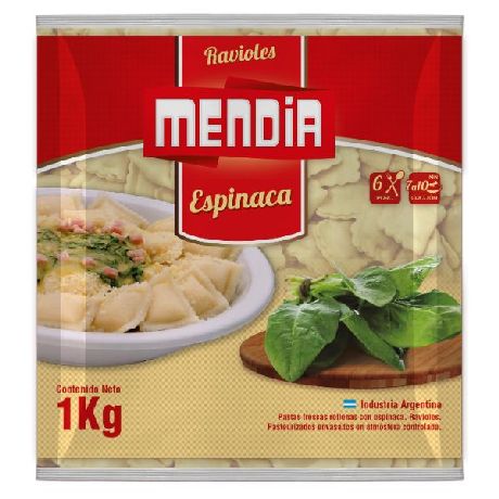RAVIOLES VERDURA PASTEURIZADA MENDIA 1KG | Super MaMi